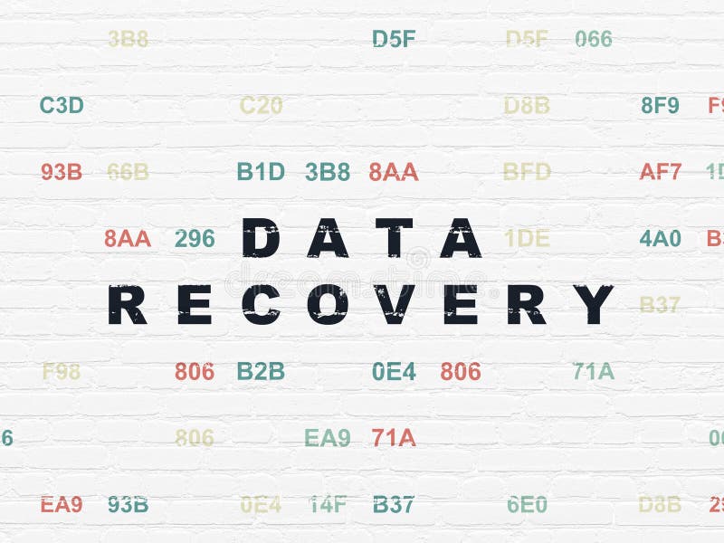 Data Concept: Data Recovery on Wall Background Stock Illustration ...