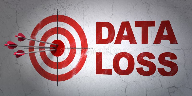 Data Concept: Target and Data Loss on Wall Background Stock ...