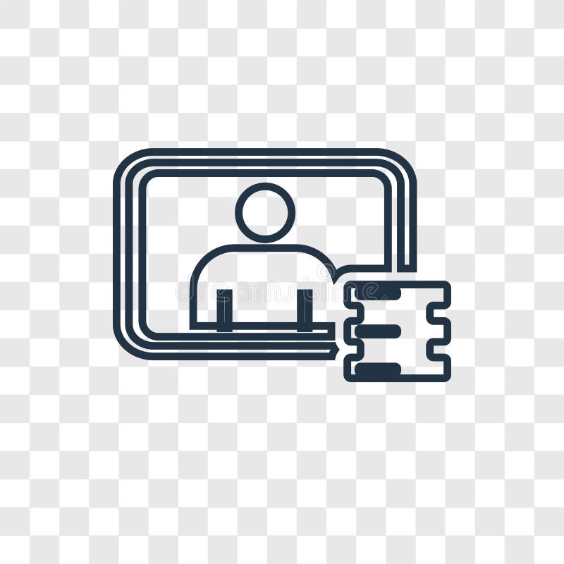 Data Concept Vector Linear Icon Isolated On Transparent Background ...