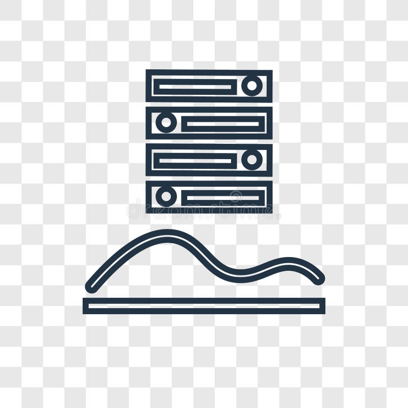 Data Concept Vector Linear Icon Isolated on Transparent Background ...