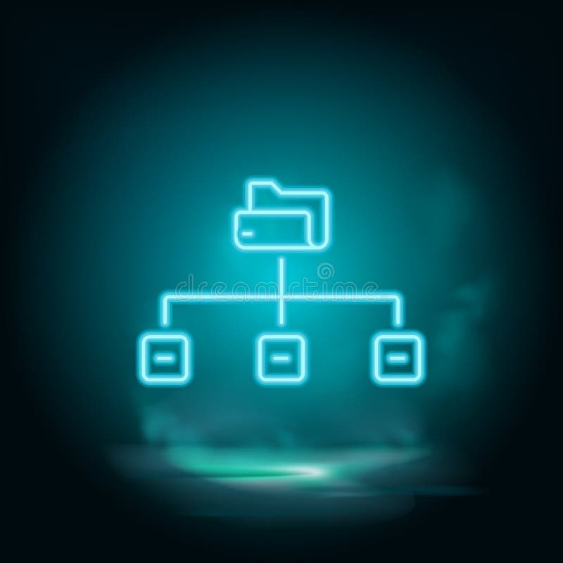 Data , Connect , Link Vector Blue Neon Icon Stock Illustration ...