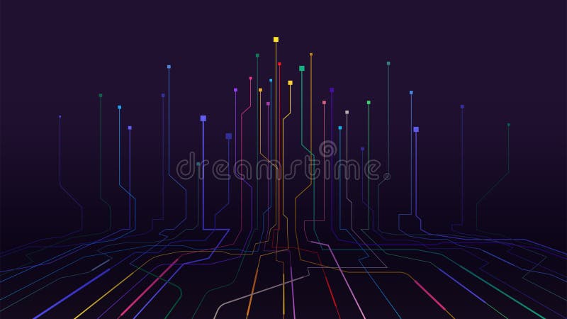 Data Connection Geometric Line Technology Background Stock Vector ...
