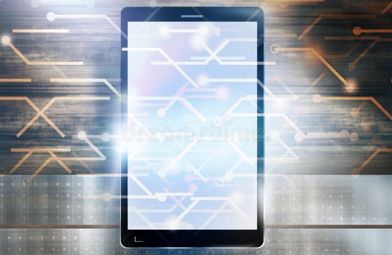 Data Connection Lines Background Wooden Steel Stock Illustration ...