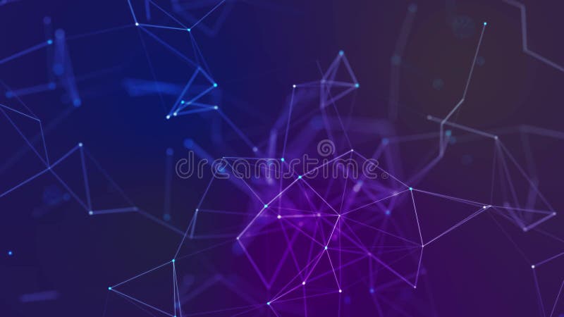 Data Connection Moving Dots And Lines Transform Network Connection