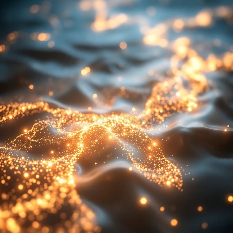 Data Connection in River Flow in Technology Stock Illustration ...