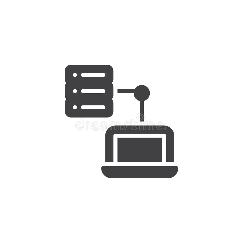 Data Connection Vector Icon Stock Vector - Illustration of service ...