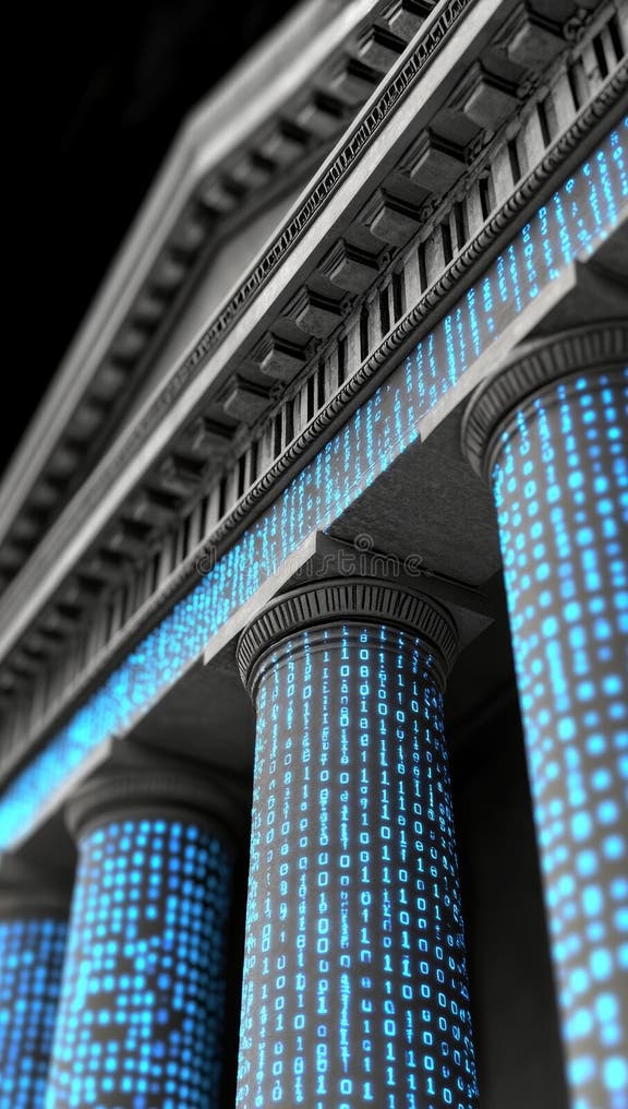 A Data Connectivity Concept is Depicted through Blue Digital Network ...