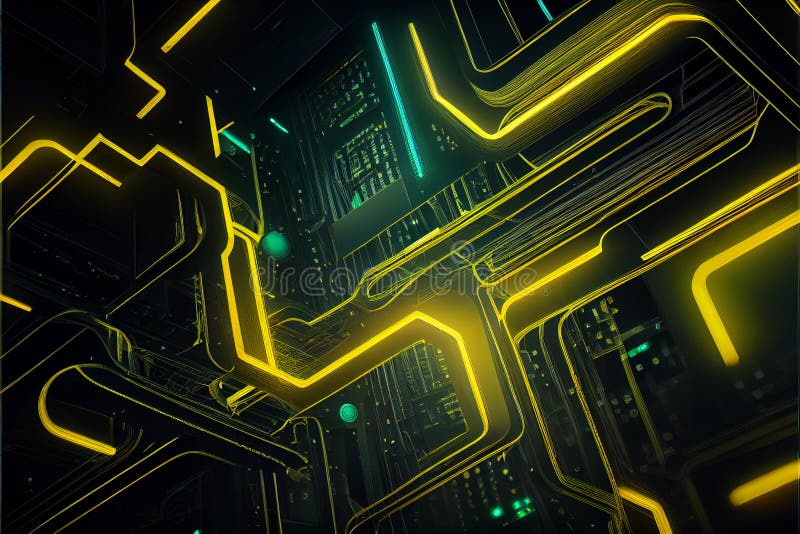 Data Connectivity Concept with High-Tech Structure. Technology Modern ...