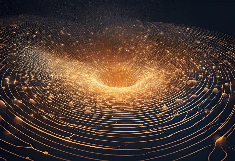 Data Constellations: Cosmic Particle Patterns Stock Illustration ...