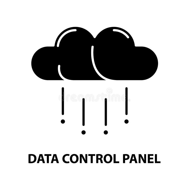 Data Control Panel Symbol Icon, Black Vector Sign with Editable Strokes ...