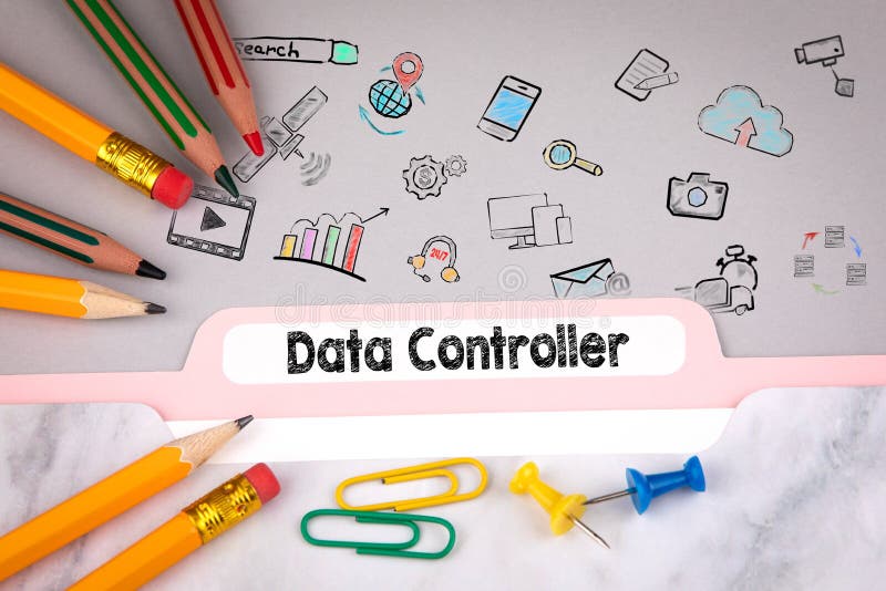Data Controller Concept, Illustration and Icons Stock Photo - Image of ...