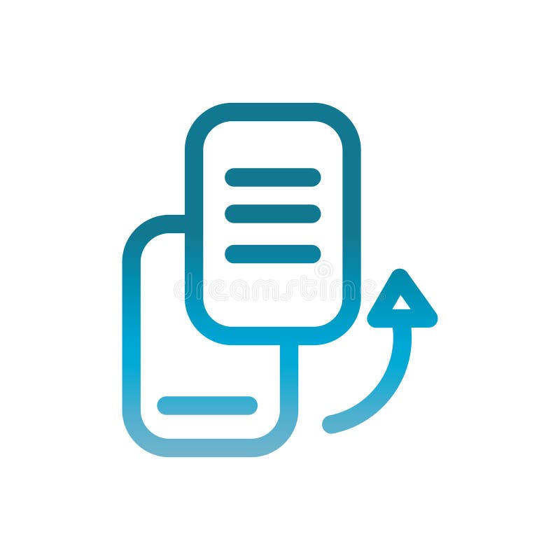 Data Copy User Interface Blue Gradient Stock Vector - Illustration of ...