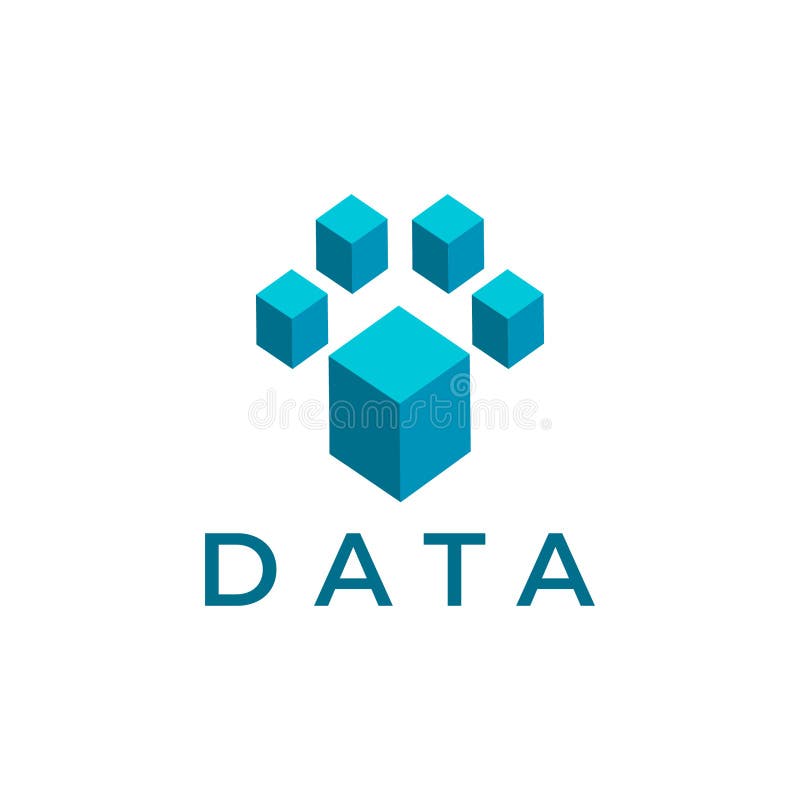 Data Cube Logo Design Template Stock Illustration - Illustration of ...