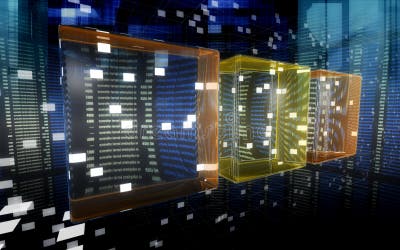 Data Cubes in the Cyberspace 2 Stock Illustration - Illustration of ...