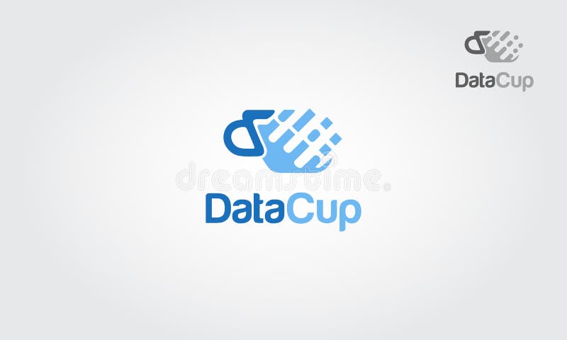 Data cup logo. stock vector. Illustration of information - 259636059