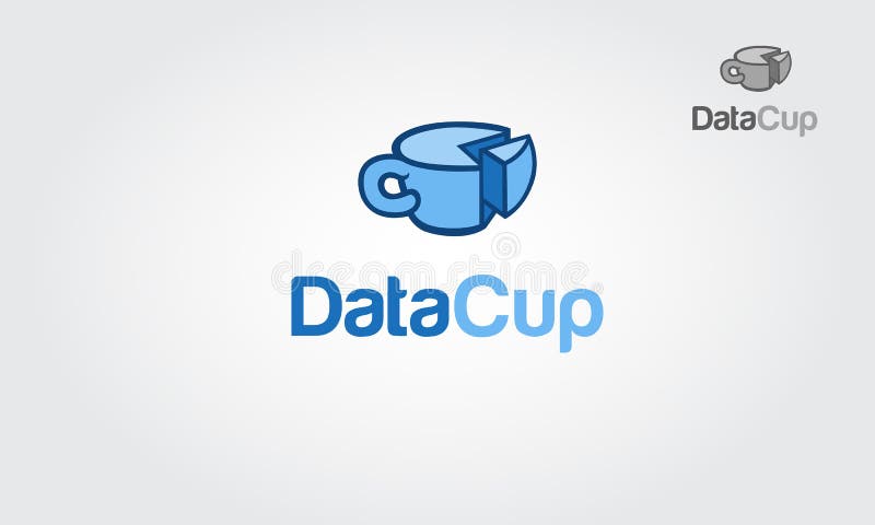 Data Cup Logo Template. stock vector. Illustration of coffee - 259636069