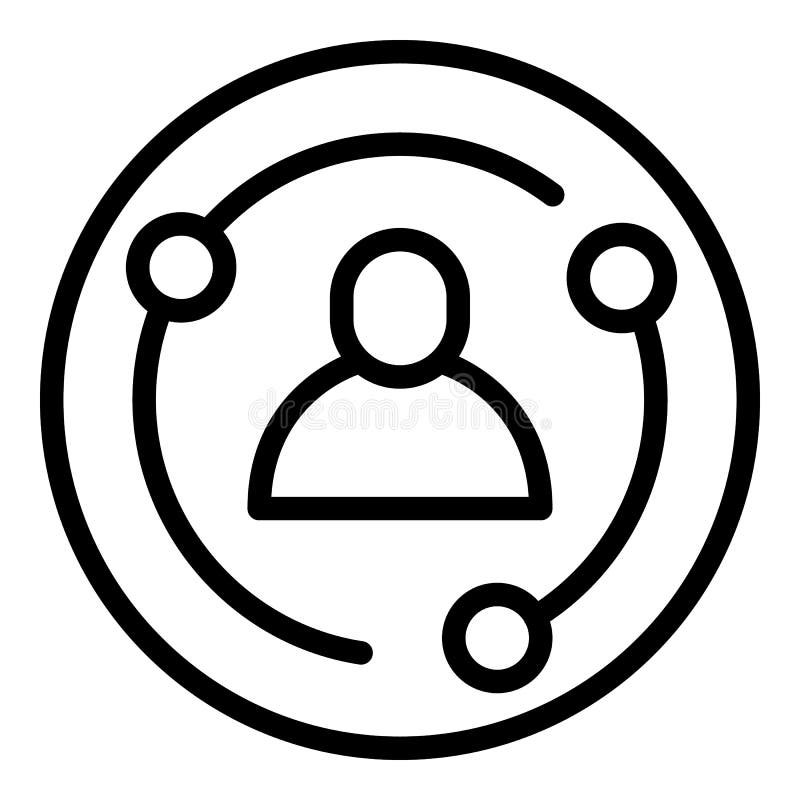 Data Customer Icon Outline Vector. Business Client Stock Vector ...