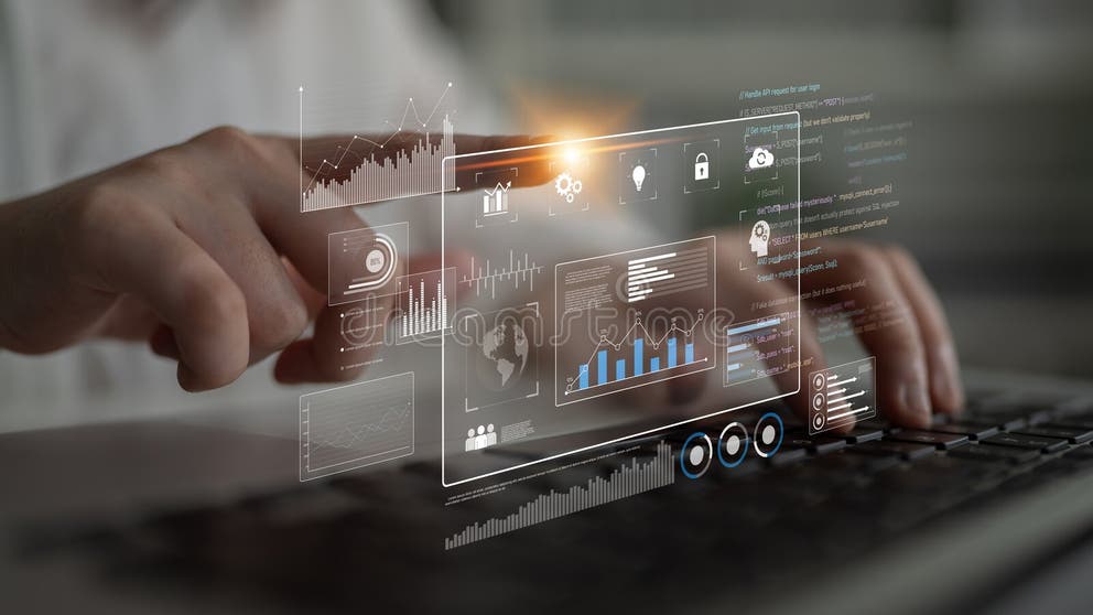 Data Dashboard and Analytics System for Business Intelligence Latch Stock Illustration ...