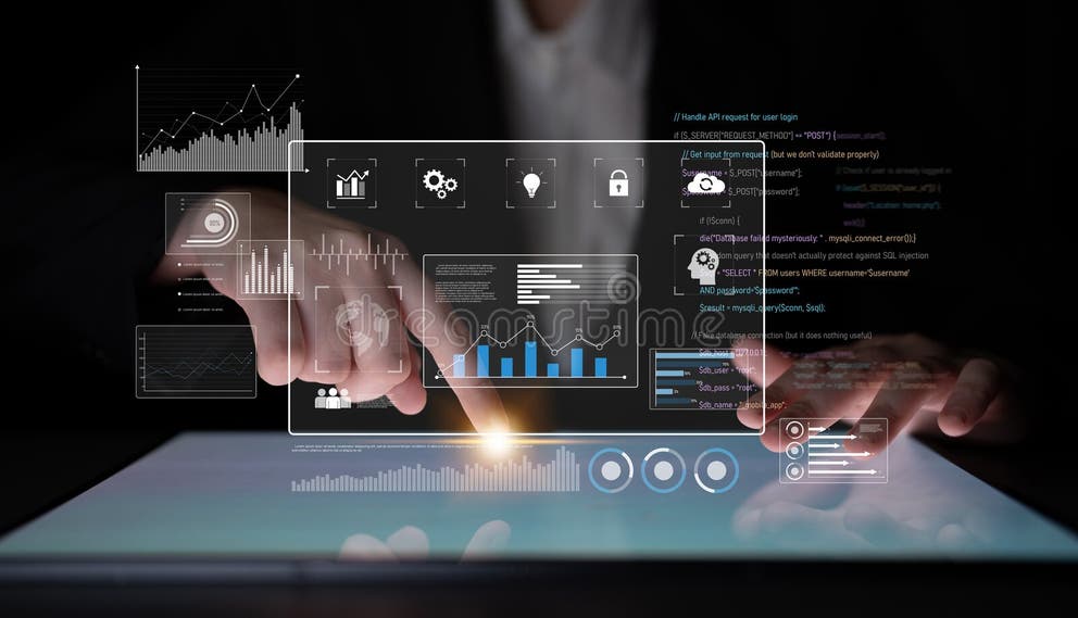 Data Dashboard and Analytics System for Business Intelligence Latch Stock Image - Image of ...