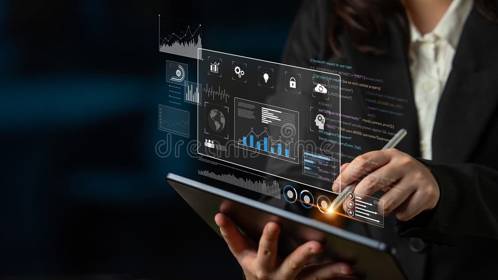 Data Dashboard and Analytics System for Business Intelligence Latch Stock Illustration ...