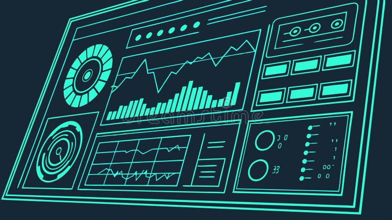 Data Dashboard Interface, Analytics Graphs and Business Intelligence Vector Design Generative AI ...