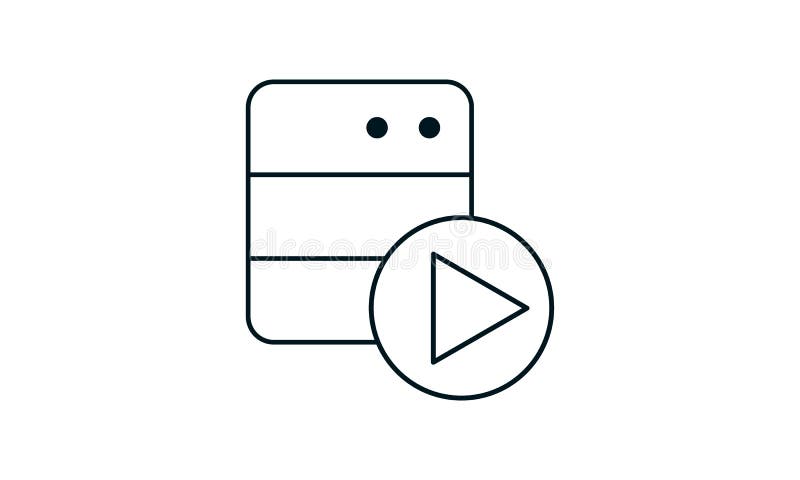 Database, Server Isolated Flat Web Mobile Icon with Search Icon or ...