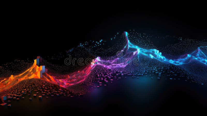 Data Dataflow Convergence Representation Stock Illustration ...