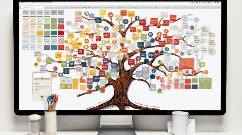 Data decision tree chart stock illustration. Illustration of depth ...
