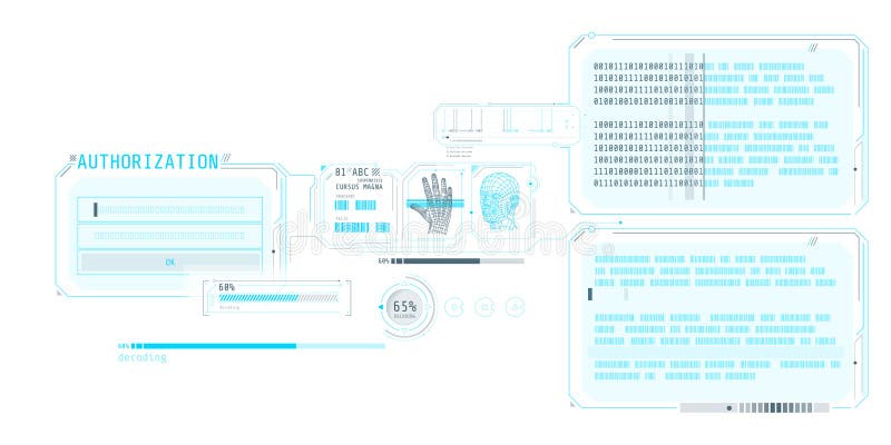 Data Decoding Program Interface with Authorization Window. Stock Image ... Data Decoding Program Interface with Authorization Window. Stock Image ...