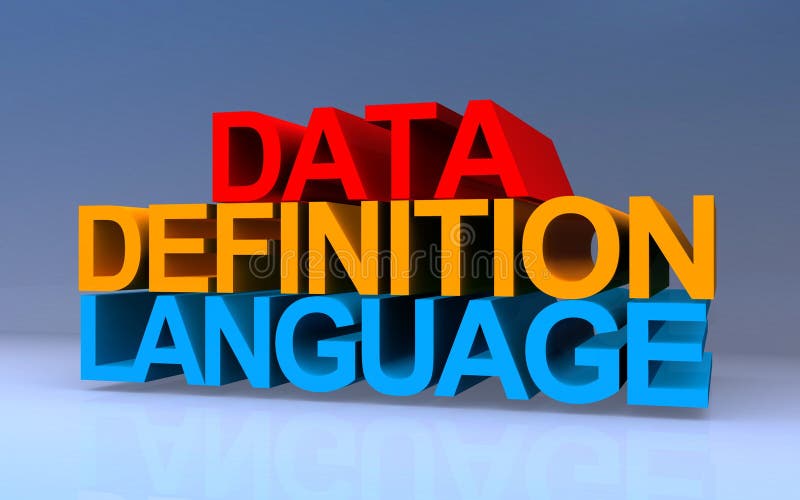 Data Definition Language on Blue Stock Illustration - Illustration of ...
