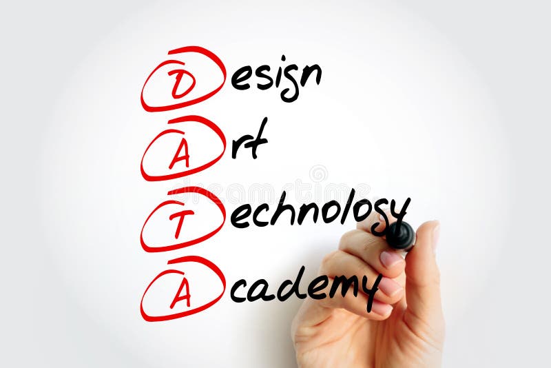DATA - Design Art Technology Academy Acronym, Concept Background Stock ...