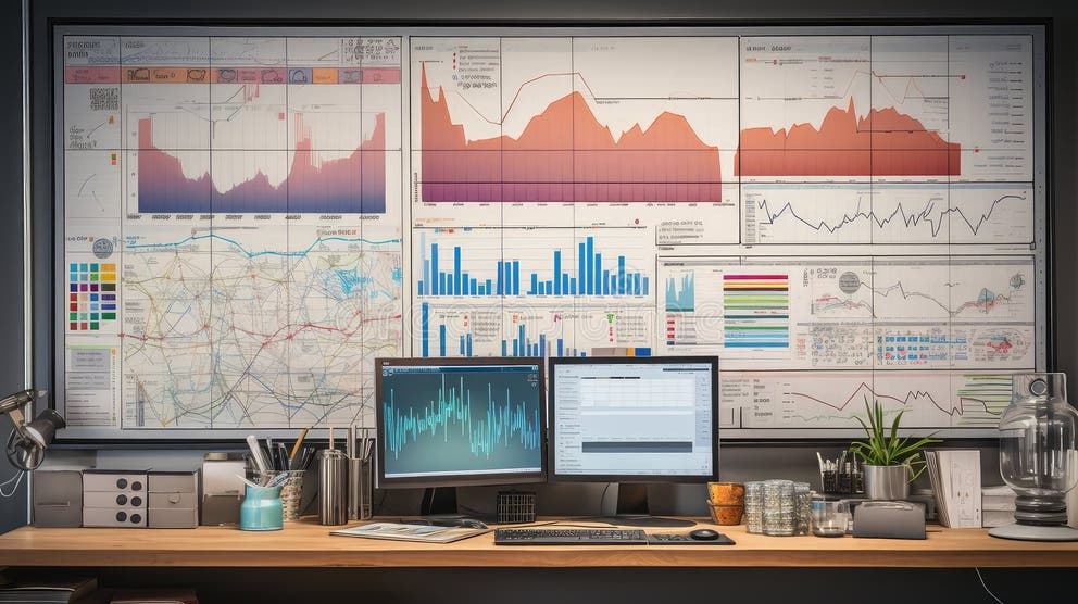 Data desk chart stock illustration. Illustration of office - 360876299
