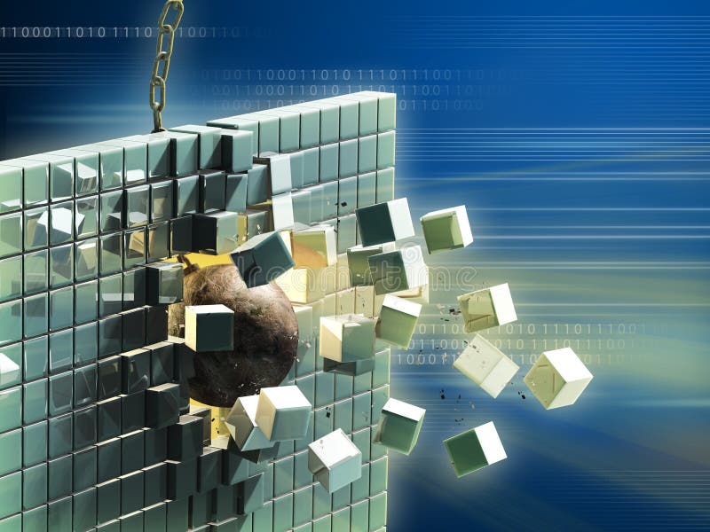 Data destruction stock illustration. Illustration of information - 11055850