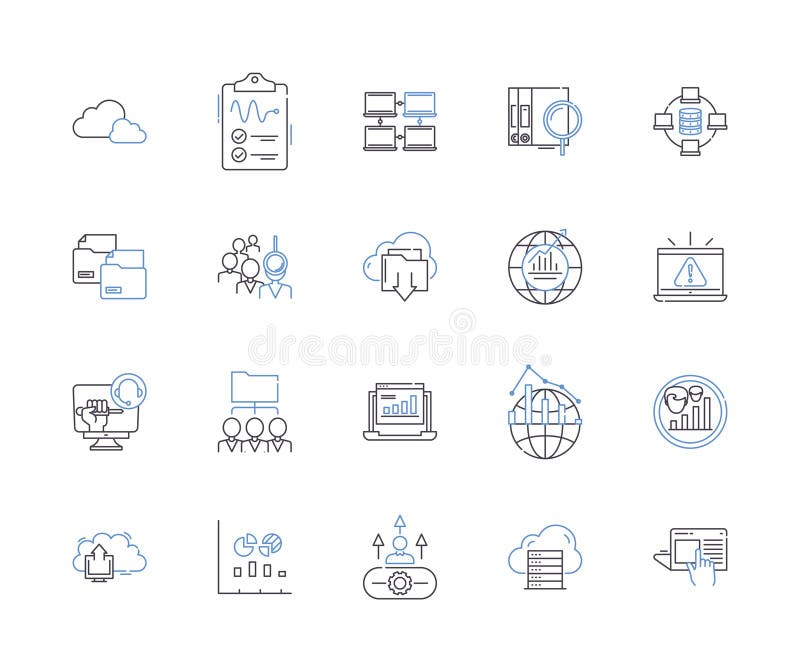 Data and Devices Line Icons Collection. Information and Gadgets, Stats ... Data and Devices Line Icons Collection. Information and Gadgets, Stats ...