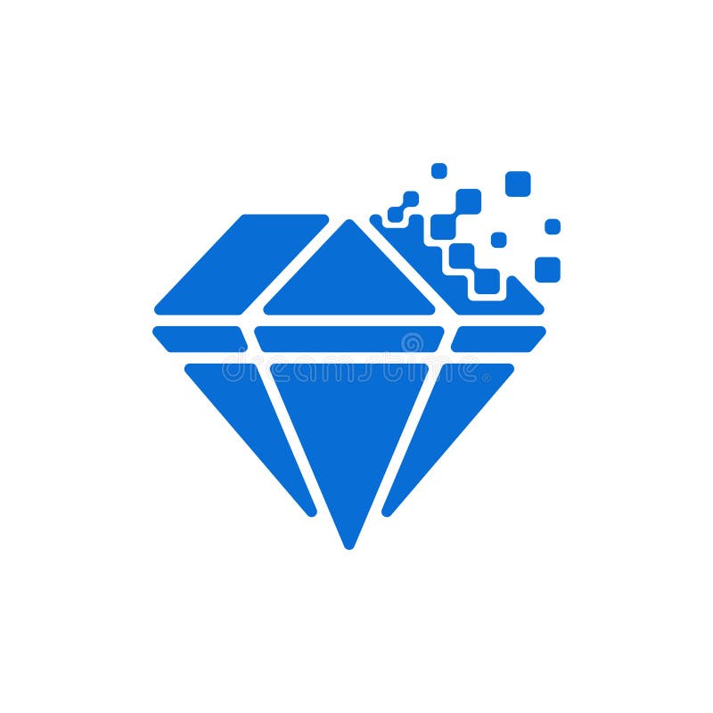 Data Diamond Digital Pixel Logo Design Template, Logo Template Vector ...