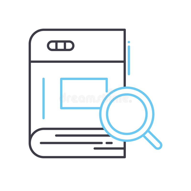 Data Dictionary Icon, Black Vector Sign with Editable Strokes, Concept ...