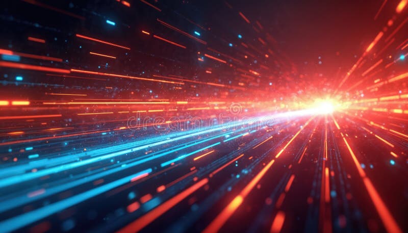 Data Digital Connection Speed Line Abstract Tech Background with Light ...