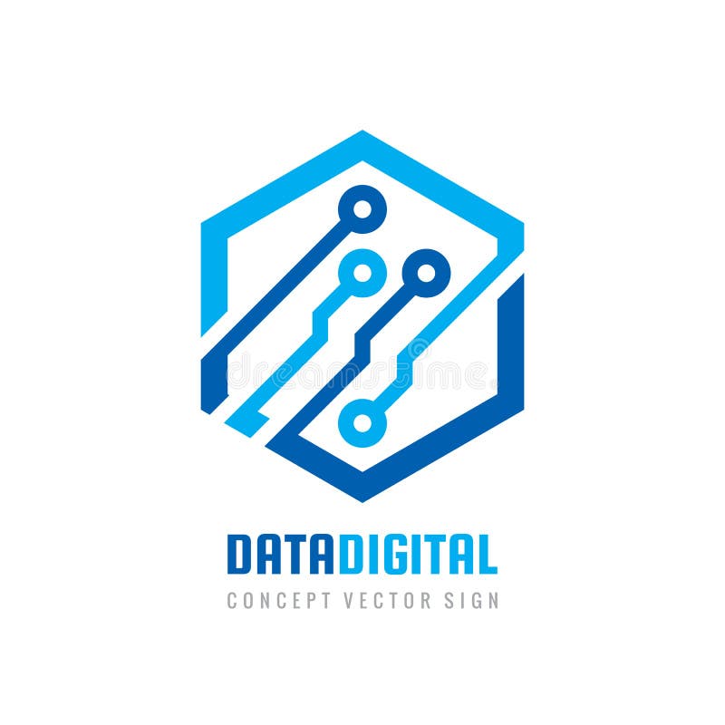 Data Digital Electronic Technology - Vector Logo Template for Corporate ...