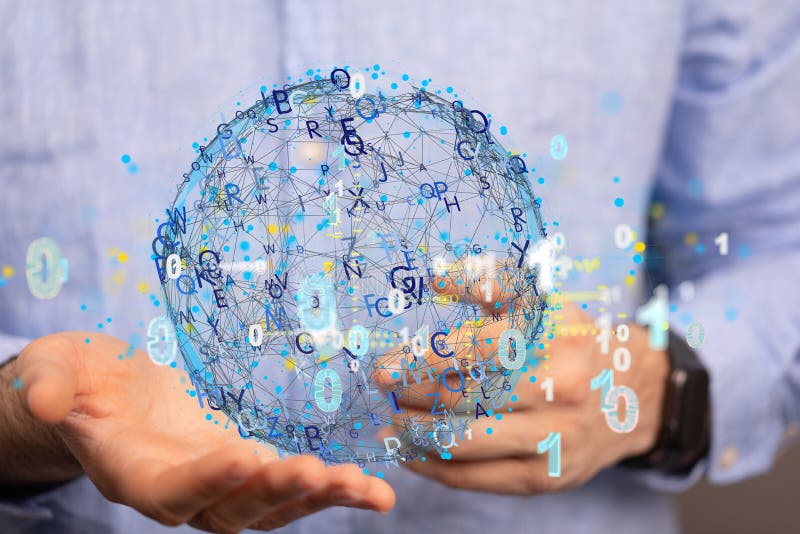 Data Digital Network and Data Concept Stock Illustration - Illustration ...