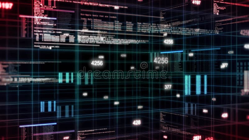 Data Digital Numbers Technology Background Motion Background from Lines ...