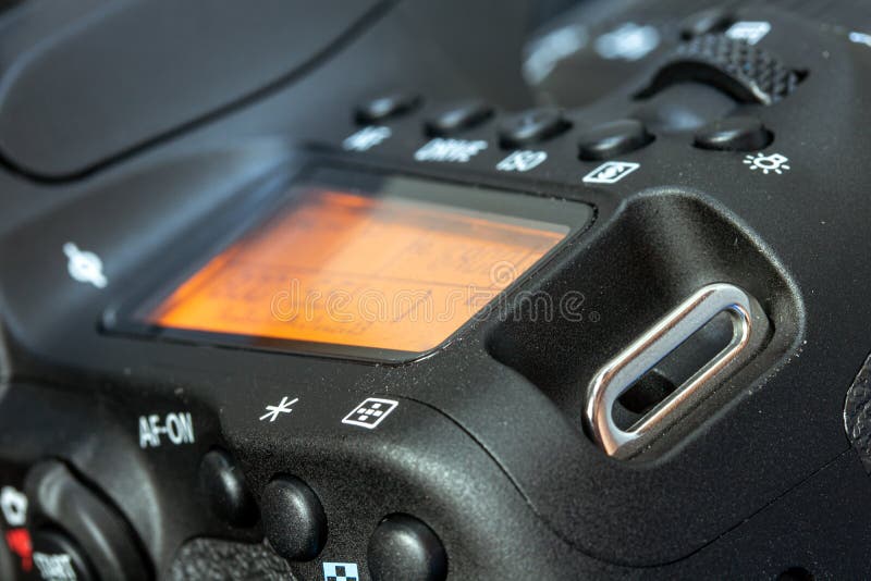 The Data Display with Setting Information on the Digital Camera Stock ...