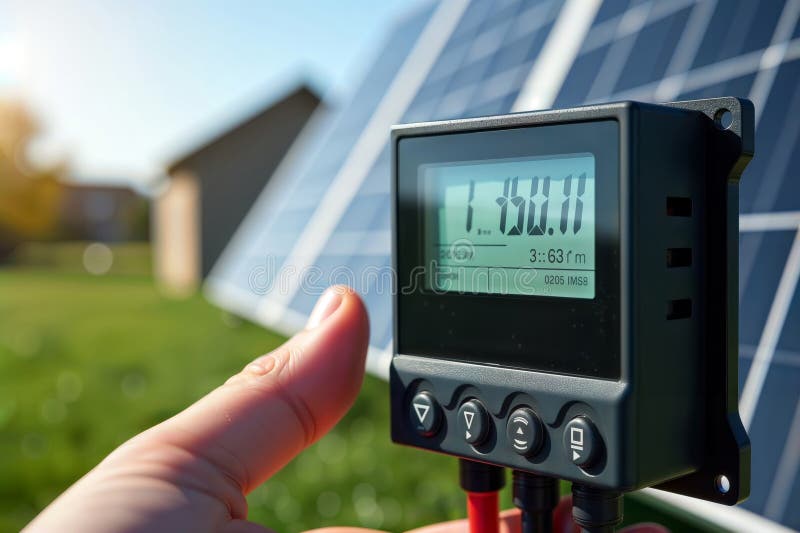 Data Display: Solar Panel Monitoring, Generative Ai Stock Illustration ...