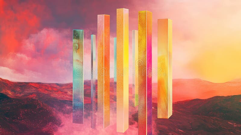 Data dissolving bar chart stock illustration. Illustration of layout - 402461435