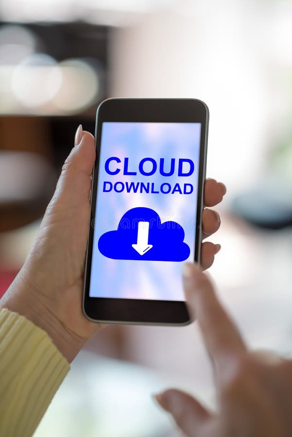 Data Download Concept on a Smartphone Stock Photo - Image of ...
