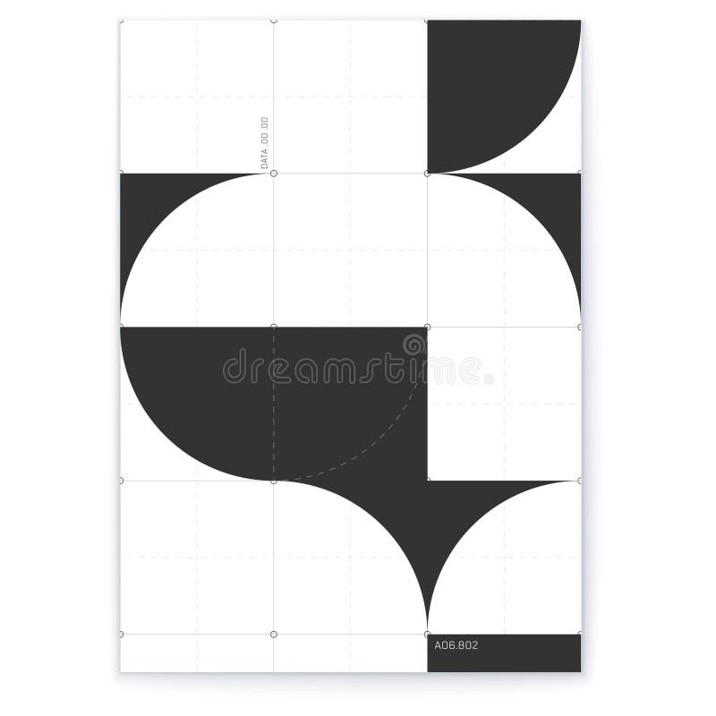 Data-Driven Art. Monochrome Geometric Composition. Visualizing ...