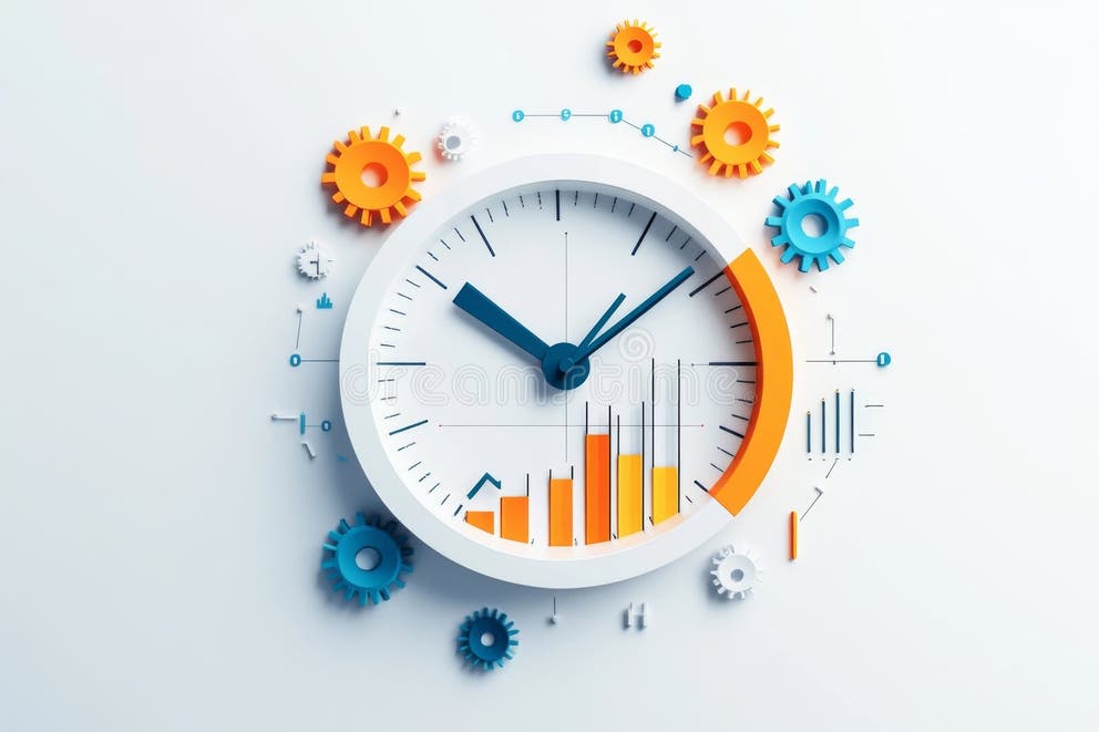 Data-driven Clockwork Analysis Stock Illustration - Illustration of ...