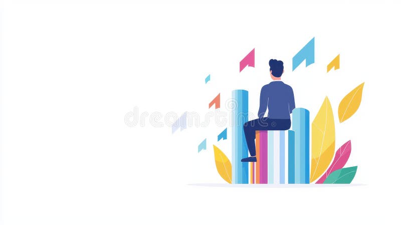 Data-Driven Decision Making with Graphs and Charts Stock Illustration ...