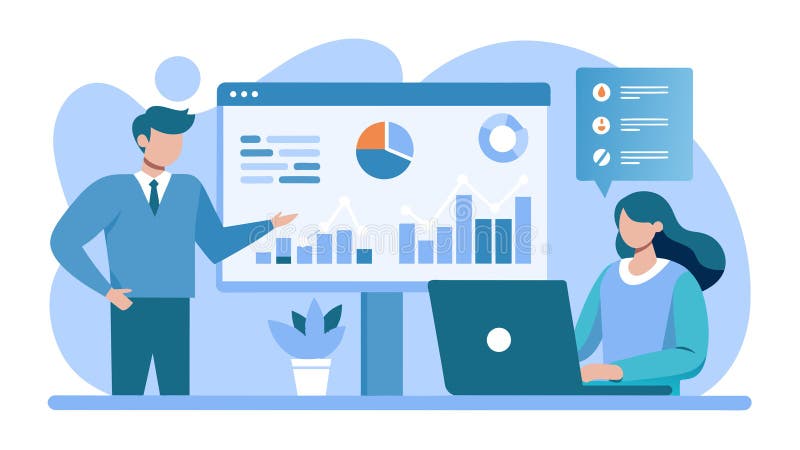 Data-Driven Decisions, Fueling Strategic Growth Stock Illustration ...