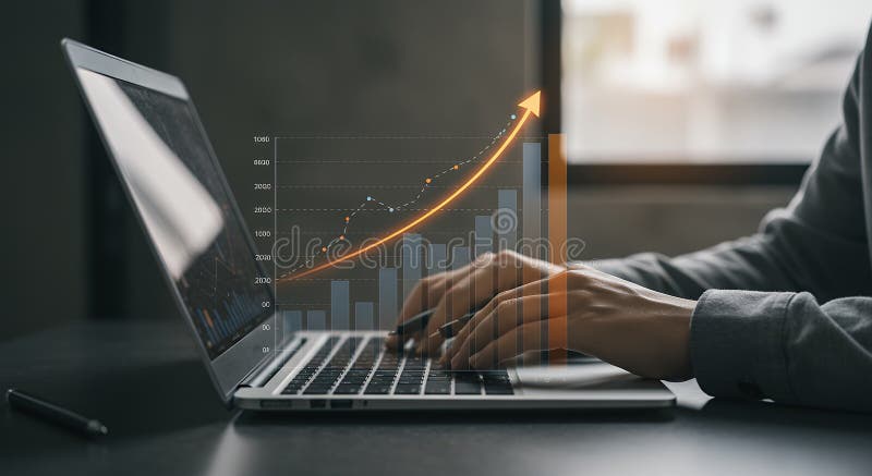 Laptop, Growth Chart, Business Success, Data Analysis, Financial ...