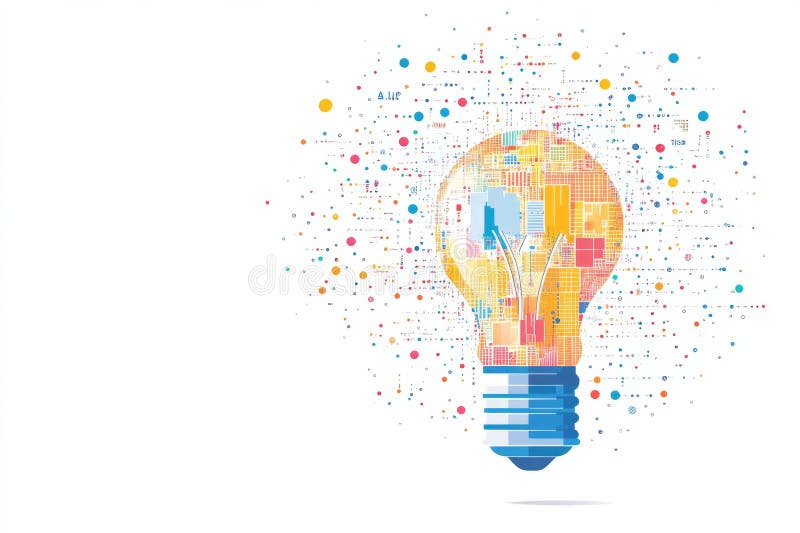 Data-driven Innovation Illumination Stock Illustration - Illustration ...